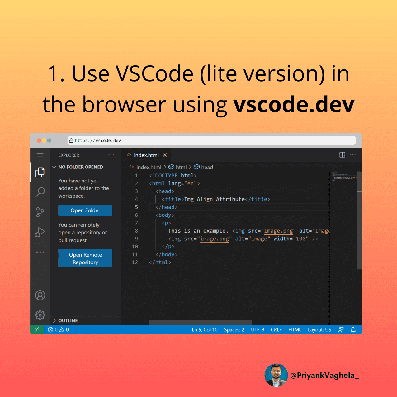 5 VSCode Tips & Tricks You Should Know! – Priyank Vaghela